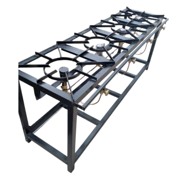 Black Four Burner Gas Cooker | Expert Commercial Kitchen