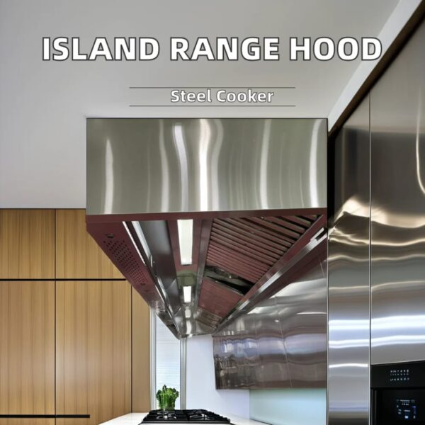 Stainless Steel Island Kitchen Hood with Fan and Ducting | Expert ...