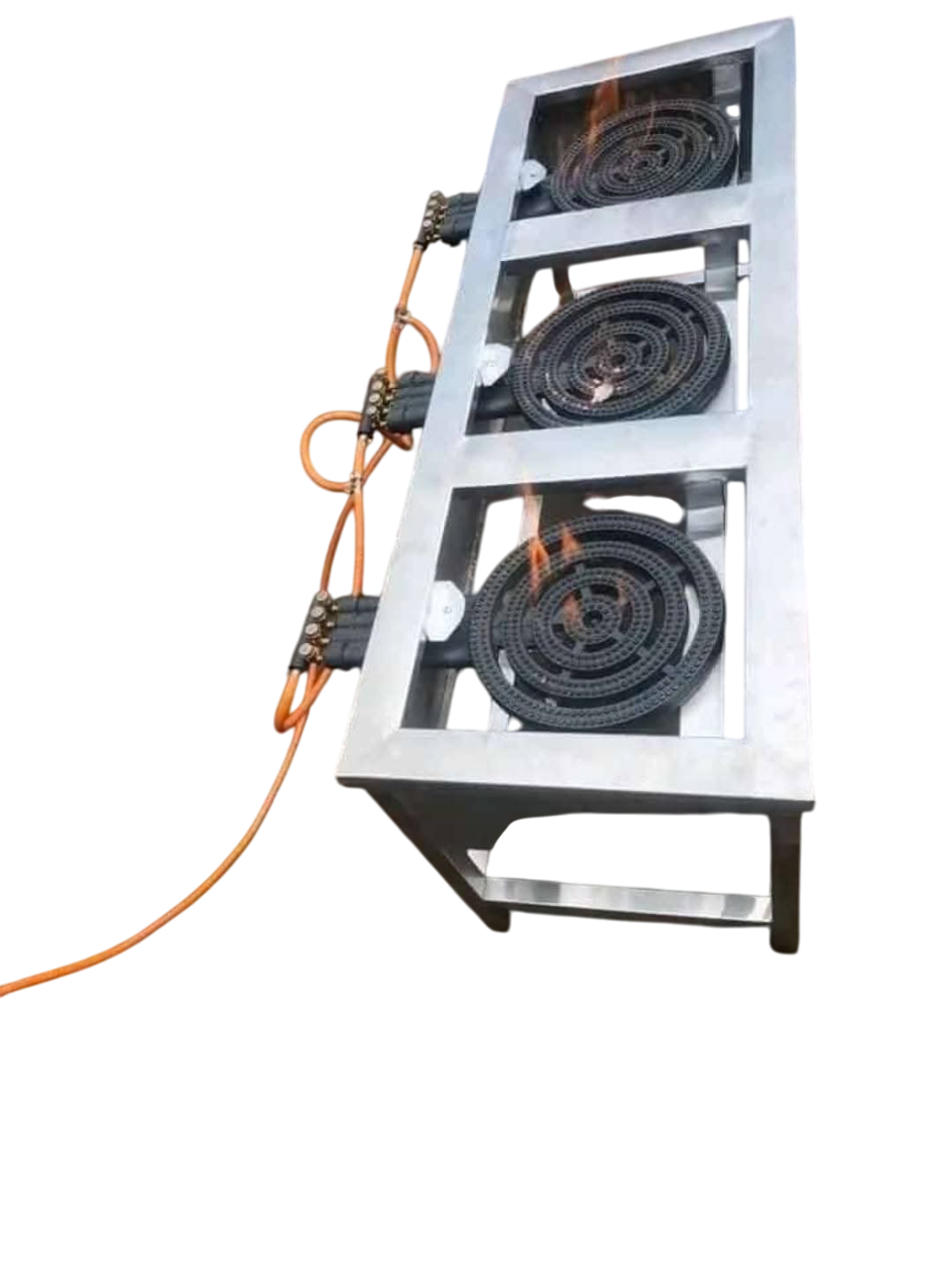 Stainless Steel 4 Ring 3 Burner Cooker | Expert Commercial Kitchen