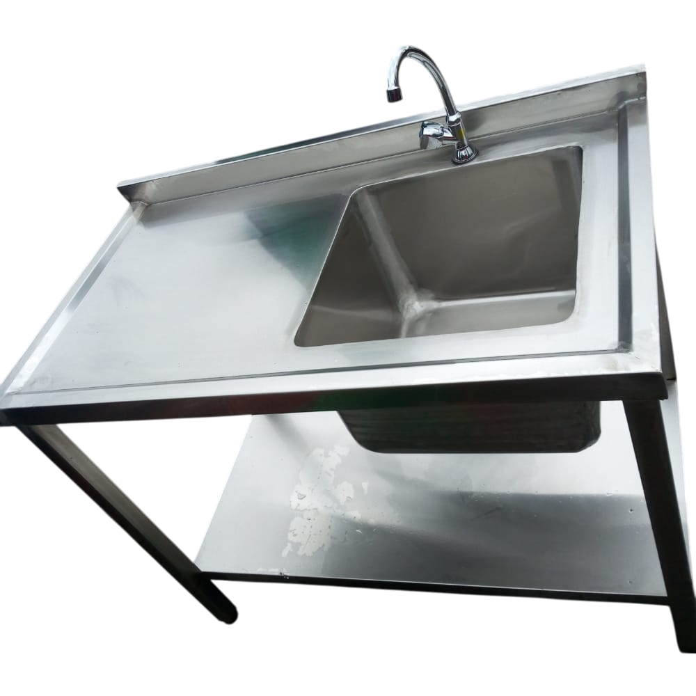 Stainless Steel Single Bowl Sink with Drying Board | Expert Commercial ...